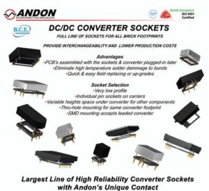 DC-DC Converter Sockets · ANDON - BCE SRL Importation & Distribution ...