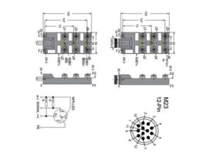 M12-6 ports Junction box with M23 and cable exit · GSEE Tech - BCE SRL ...