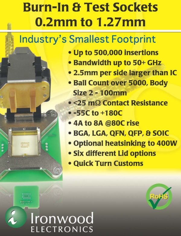 Burn-In and Test Sockets 0.2mm to 1.27mm · Ironwood - BCE SRL ...